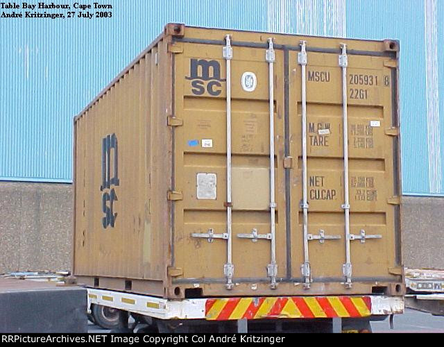 MSC 22G1 MSCU 205931 8